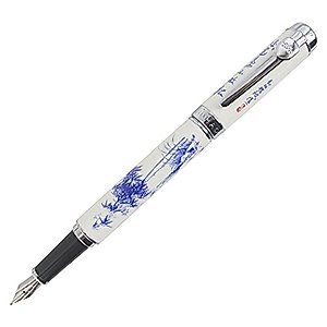 Abcsea Blue and White Porcelain Series Fountain Pen, Genuine Ceramic w/ Chinese Painting - Bamboo