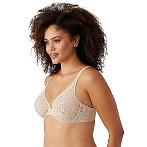 Wacoal Women's 34DD Halo Lace Underwire Bra, Natural Nude