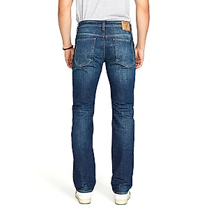 Buffalo David Bitton Men's Relaxed Straight Driven Jeans, Dark Blue Sanded Indigo, 34W x 32L