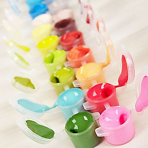 Alto Crafto Paint by Numbers for Adults, DIY Drawing Paintwork with 4 Paintbrushes and Acrylic Paints, 16”x20” Rolled Canvas Gift Decor, Purple Flower Vase Landscape Scene