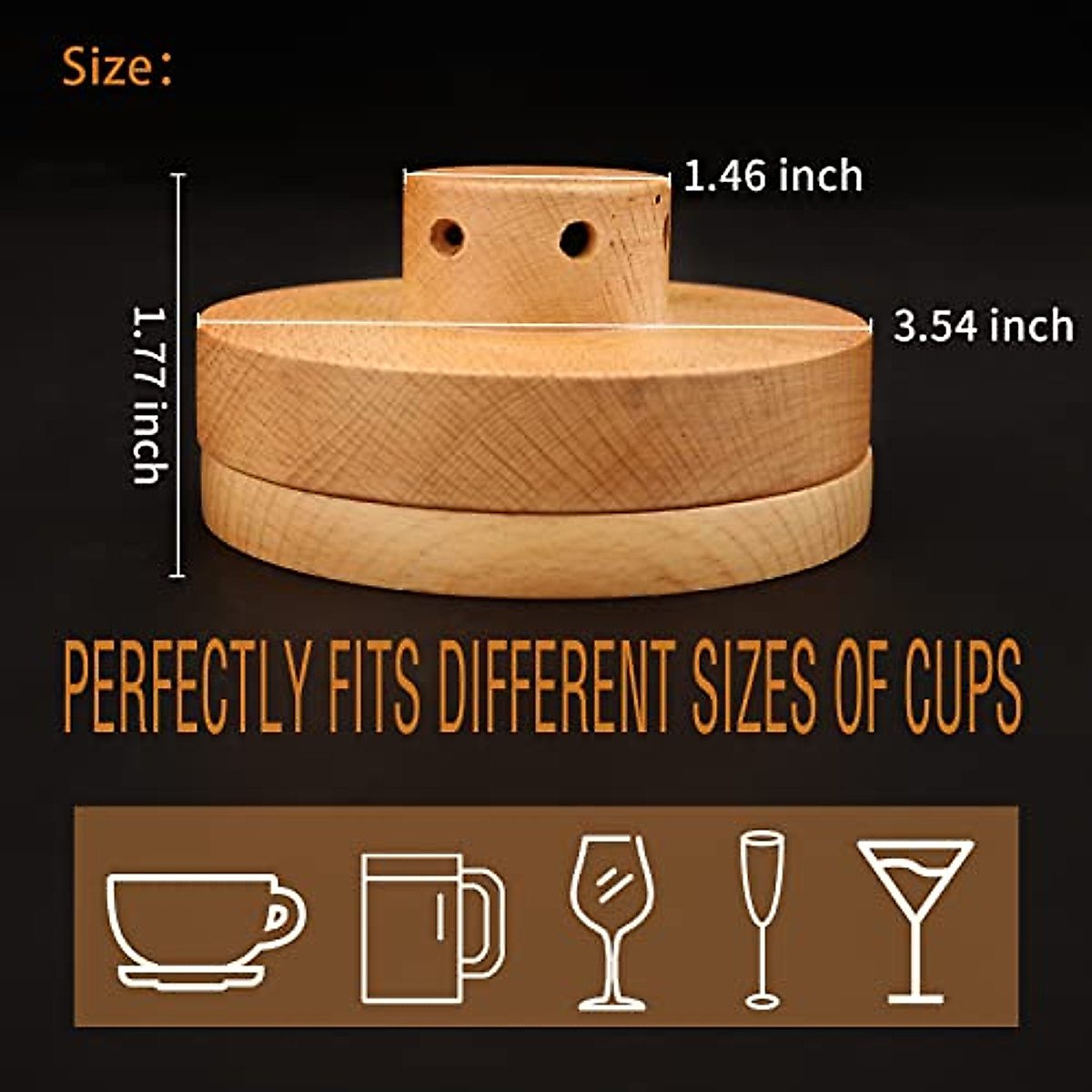 Cocktail Smoker Kit for Drinks, Zyceecby Cocktail Smoker Kit with Oak, Pecan, Cherry, Apple Wood Chips, Old Fashioned Whiskey Drink Smoker, Best Gift for Husband, Father and Cocktail Lovers