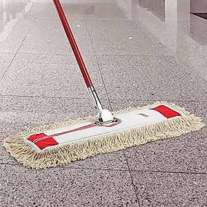 Libman Commercial 923 24" Dust Mop Head, 100% Cotton, 24" x 5", White (Pack of 6)