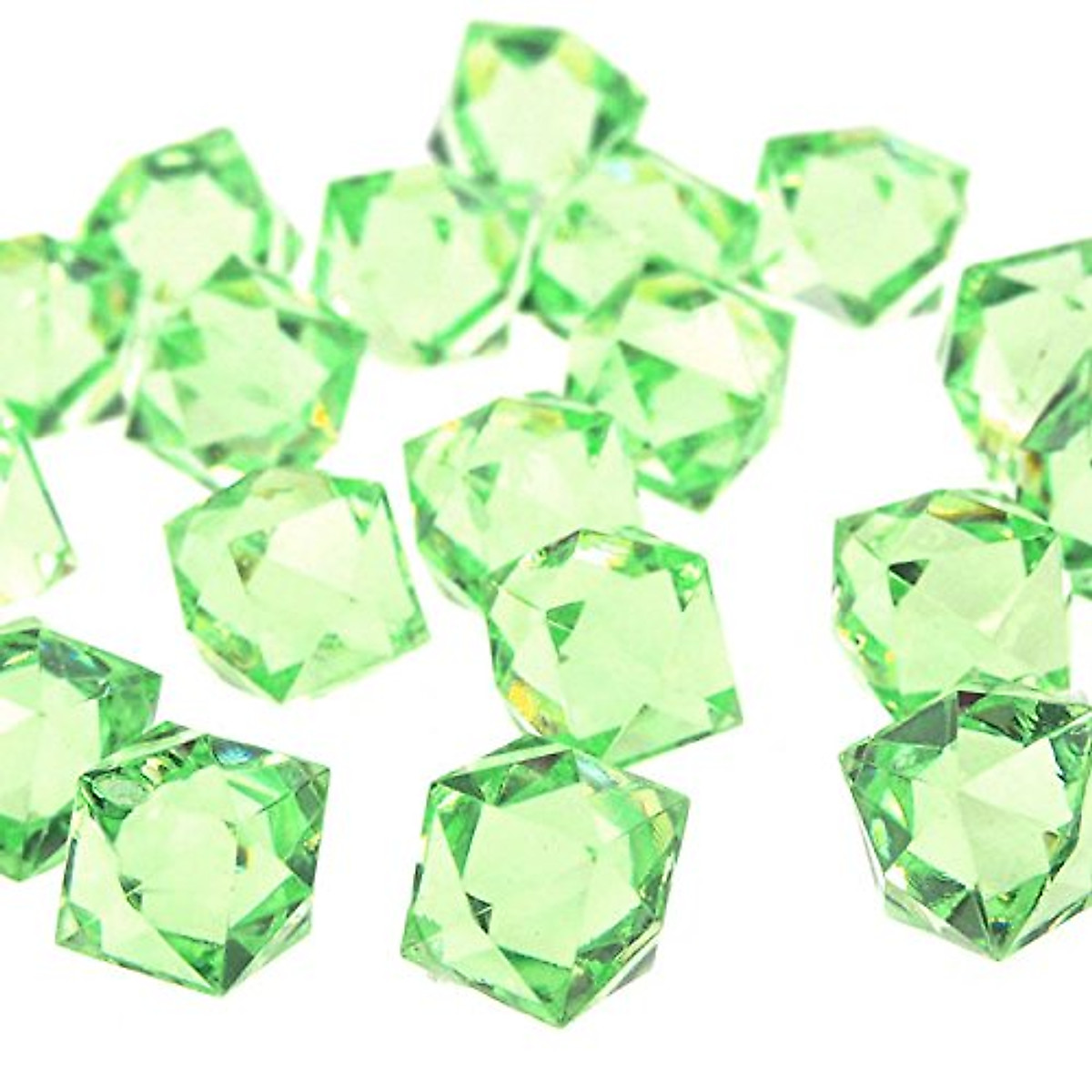 Acrylic Crystal Twelve Point Star Table Scatter, 3/4-Inch 150-Piece (Apple Green)