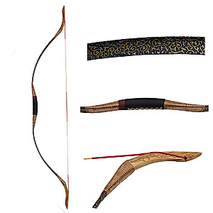 IRQ Archery Recurve Bow 5Set,Traditional Hunting Longbow for Shooting Target Wooden Handmade (30 LBS)