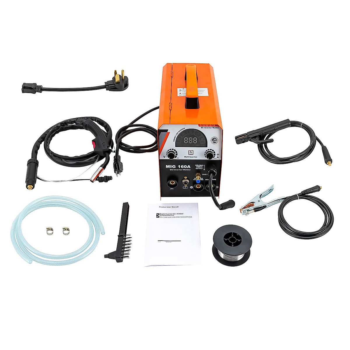 MIG Welder 160 Amp 110/220V Dual Voltage, Automatic Feed Wire MIG/Lift TIG/ARC 3 in 1 Multiprocess Welder Machine, Gas/Gasless Inverter Multi-Process Welding Machine
