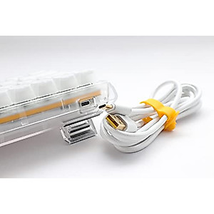 Ducky One 3 Mini Aura Clear White 60% Hotswap RGB LED Double Shot PBT Mechanical Keyboard Cherry MX Red