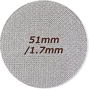 YAMASO 51mm Puck Screen Espresso,1.7 mm Thickness Reusable Contact Plate Coffee Maker Press Mesh(100um)