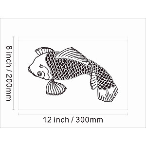 100043 Koi Japanese Fish Traditional Tattoo Shop Studio Home Decor Display LED Light Neon Sign (12&quot; X 8&quot;, Red)