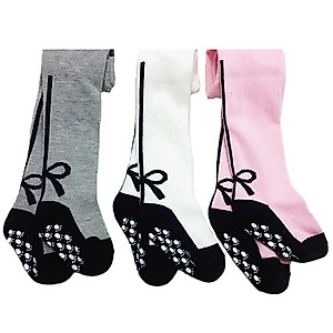 Baby Girl's Tights Stockings Non-skid Toddler Leggings Pants by Toptim (12-24M) 3 pack