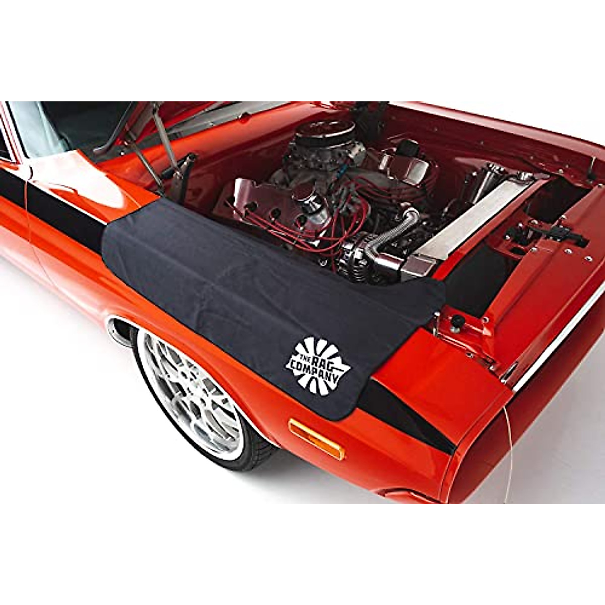 The Rag Company - "Fender Defender - Premium Microfiber Suede Cloth, Autobody & Paint Damage Protection, 250gsm, 24in x 36in, Black (2 Pack)