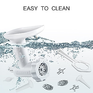 Food Meat Grinder Attachments for KitchenAid Stand Mixers, Excellent Food Grade Meat Grinder Accessories Meat Mixer Attachment Including 2 Sausage Stuffer Tubes Rust-proof and Durable