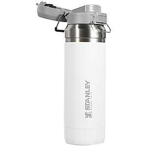 STANLEY Quick Flip Stainless Steel Water Bottle .71L / 24OZ Polar – Leakproof Insulated Water Bottle - Push Button Locking Lid - BPA-Free Thermos Flask - Cup Holder Compatible - Dishwasher Safe