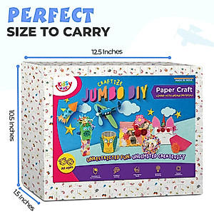KidsyWinsy Jumbo DIY Paper Art Craft Kit | Card Making Kit with 40+ Creative Crafting Activities, 1000+ Pcs Crafted Creations | Mothers Day Craft for Kids Bulk | Birthday Gifts for Kids | Fevi Craft