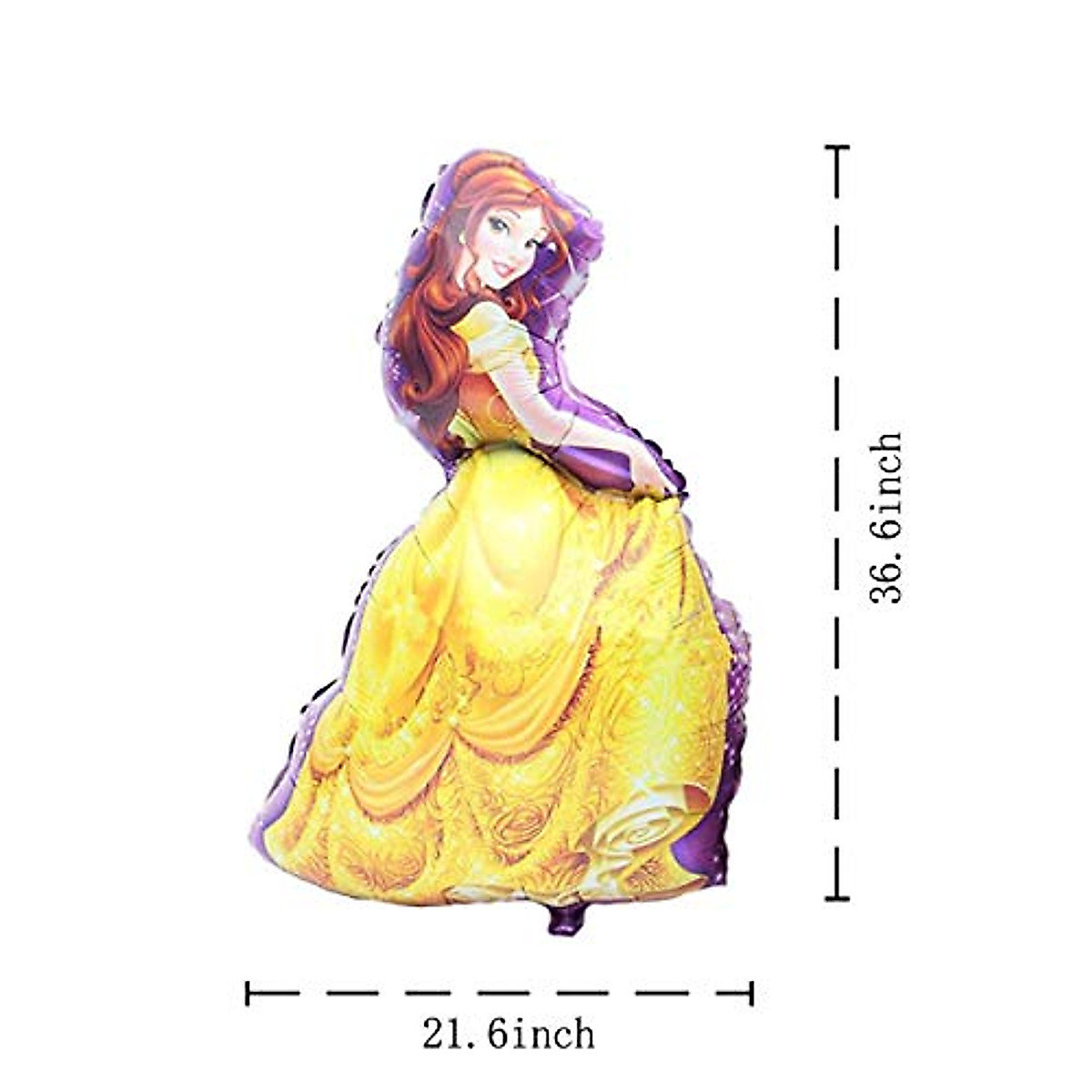 5 pcs Disney Princess balloons, disney-themed party supplies, Kids Birthday Party decorations.