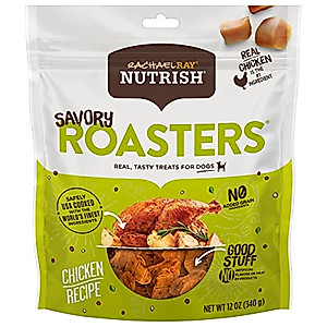 Rachael Ray Nutrish Savory Roasters Real Meat Dog Treats, Roasted Chicken Recipe, 12 Ounces, Grain Free