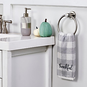 SKL Home by Saturday Knight Ltd. Thankful Plaid Hand Towel (2-Pack), Gray