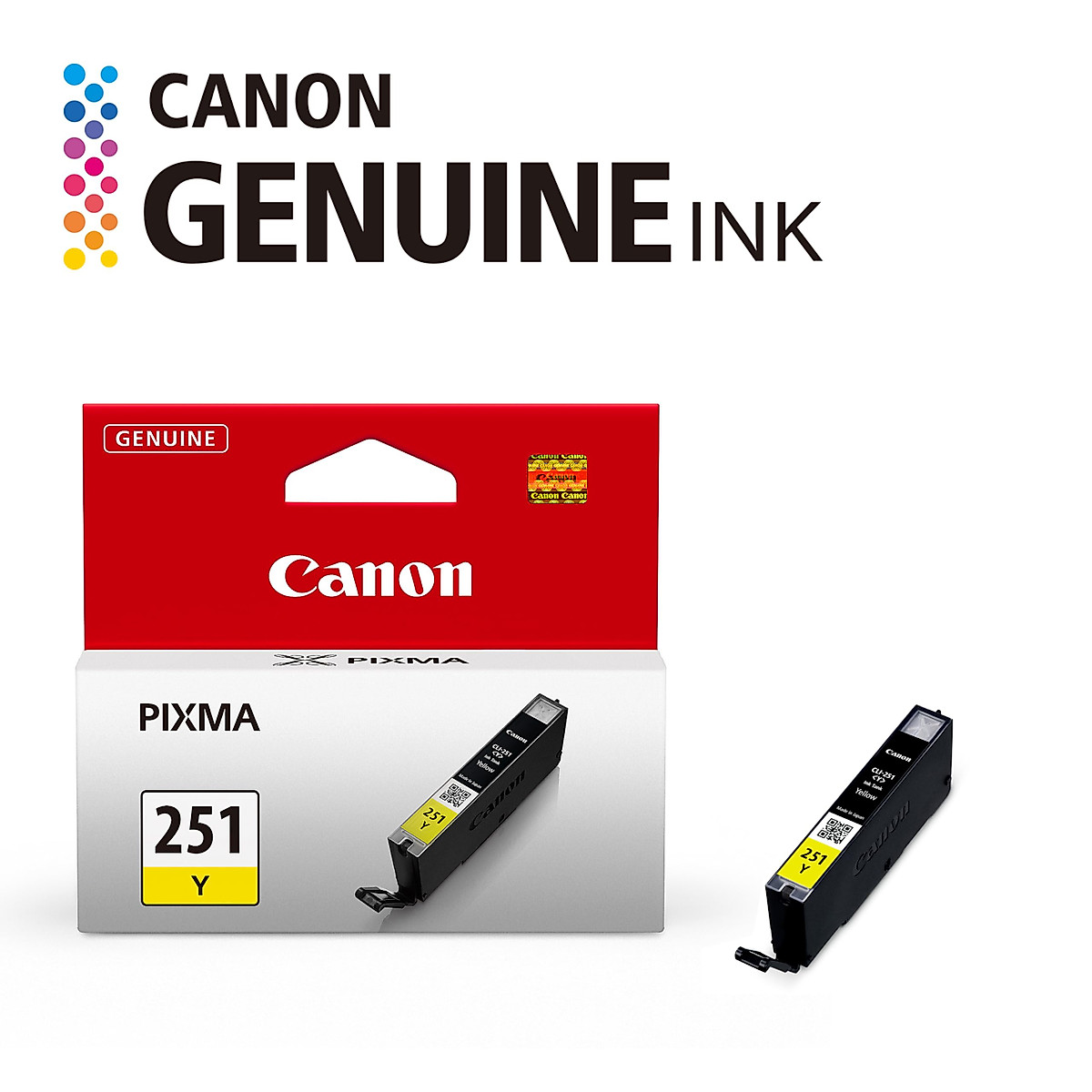 Canon CLI-251 Yellow Compatible to iP7220,iP8720,iX6820,MG5420,MG5520/MG6420,MG5620/MG6620,MG6320,MG7120,MG7520,MX922/MX722 Printers