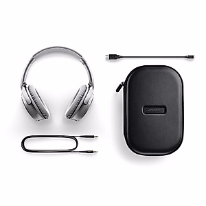 Bose QuietComfort 35 (Series I) Wireless Noise Cancelling Headphones - Silver (Renewed)