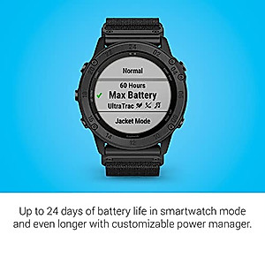 Garmin tactix Delta Solar with Ballistics, Specialized Tactical Watch with Solar Charging Capabilities, Ruggedly Built to Military Standards, Night Vision Compatibility, Black