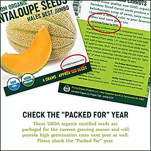 Purely Organic Products Purely Organic Heirloom Snap Pea Seeds (Sugar Daddy) - Approx 90 Seeds