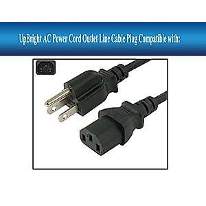 UpBright New AC in Power Cord Cable Outlet Socket Plug Lead Compatible with First ACT MA120 MA215 Bass Amplifier M2A-110 M2A-15 Guitar Amp Practice Amplifier