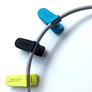 Headphones Cable Headset Cord Wire Line Clip Clamp Holder Organizer for Bose SoundSport Wireless Headphones (Black)