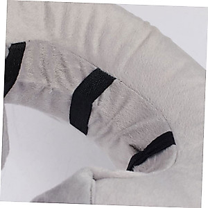 Inflatable Dog Ring Neck Cover Surgery Cats After for Puppy Blue Pet Collar Adjustable Size Soft Recovery Head Dogs Cone S (Color : Grey, Size : S)