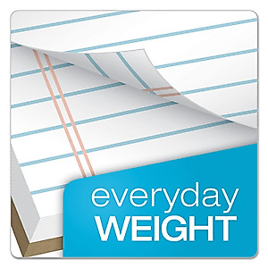 TOPS Docket Writing Pads, 8-1/2" x 14", Legal Rule, White Paper, 50 Sheets, 12 Pack (63590)