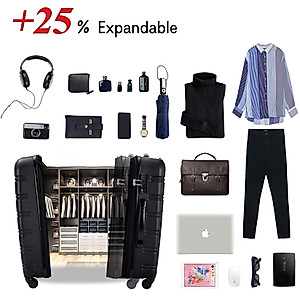 Merax Luggage Sets 2 Piece Suitcase Set 20/24,Carry on Luggage Airline Approved,Hard Case with Spinner Wheels,Light Blue