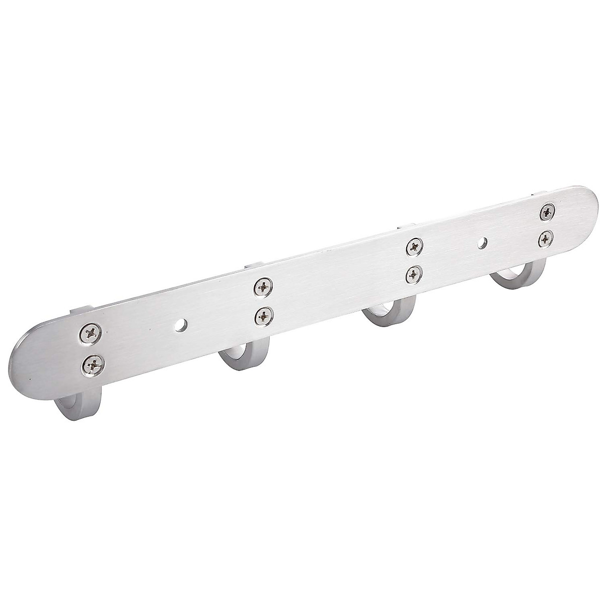 Sagmoc Coat Hook Rack Brushed Nickel 10.6-Inch Coat&Towel Hook Rail Wall Mounted with 4 Hooks, Durable Wall Hangers for Bedroom, Bathroom, Foyer, Hallway (SUS304 Stainless Steel)