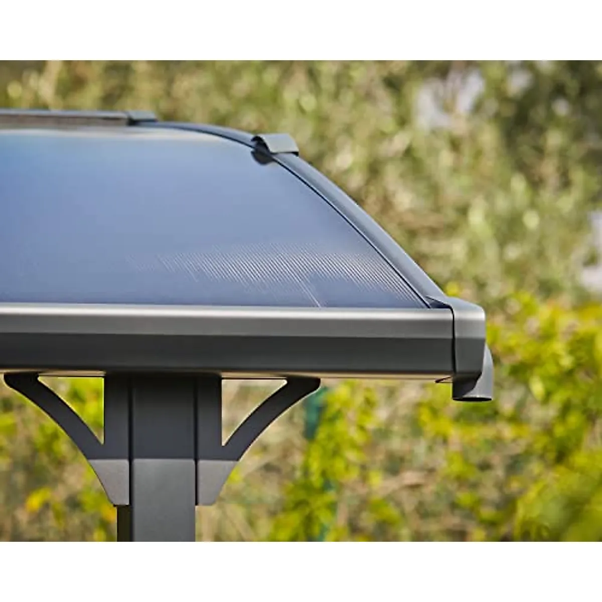 Palram - Canopia Tuscon 12x14 Gazebo: Outdoor Patio Canopy with Gray Aluminum Metal Frame, and Bronze Polycarbonate Roof, UV Protection, Year-Round Use, Easy DIY Outdoor Canopy Gazebo Kits