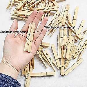 LABOTA 150 Pack Large Wood Clothespins,2.8inch Clothespins Clothes Pin,Large Clothespins for Crafts Photos