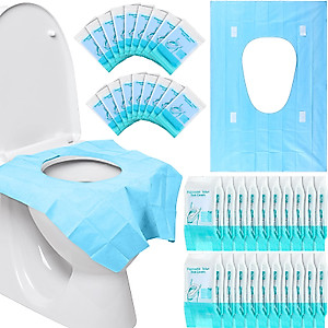 200 Pack Toilet Seat Covers Disposable Extra Large Individually Wrapped Toilet Seat Cover for Adults and Kids Potty Training Waterproof Travel Toilet Seats Mats for Kids Adults Public Bathroom