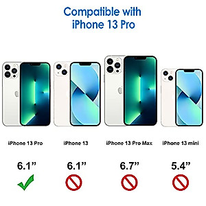 JETech Silicone Case for iPhone 13 Pro 6.1-Inch, Silky-Soft Touch Full-Body Protective Phone Case, Shockproof Cover with Microfiber Lining (Black)