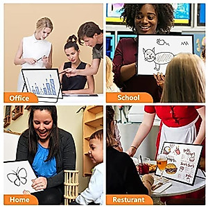 1 Pack Dry Erase White Board, 16"X12" Large Magnetic Desktop Whiteboard with Stand, Portable Double-Sided White Board Easel for Kids Drawing Memo School Office Home to Do List