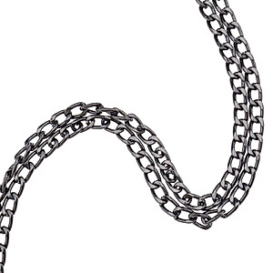 Purse Chain Strap, Slim Black Leather Wrist Strap Replacement for Handbag Shoulder Cross Body Bag - 47 Inch