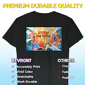 HTVRONT Heat Transfer Paper for Dark T Shirts -10 Pack 11x17" Iron on Transfer Paper for Inkjet Printer, Easy to Use Printable Heat Transfer Vinyl, Vibrant Color, Durable & Soft