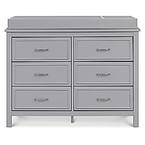 DaVinci Charlie 6-Drawer Double Dresser in Grey