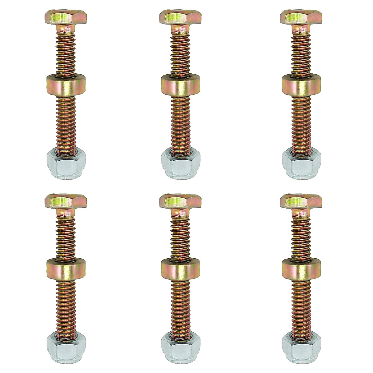 TLAOISUS 6-Pack 1501216MA Shear Pin Bolt Kits Compatible with Murray AYP Craftsman 1501216 9524MA 301172 722130 301172MA Snow Throwers Snowblower