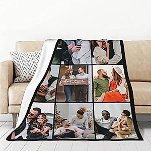 Custom Blankets with Photos Personalized Throw Blankets with Picture Fathers for Mom