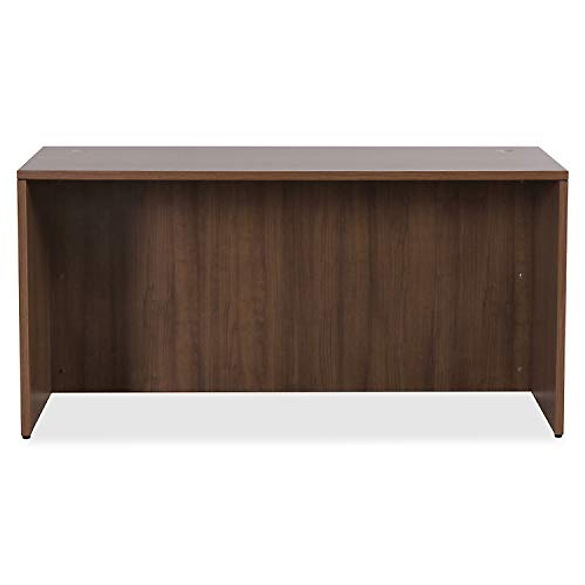 Lorell Essentials Desk Shell, Walnut Laminate