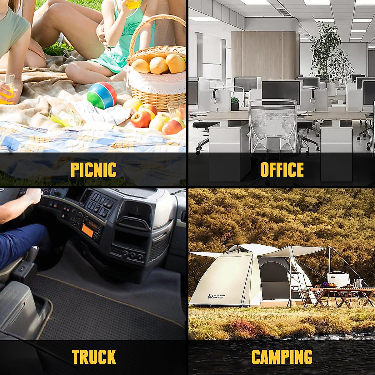 Electric Lunch Box, Compatible with Dewalt 20V Max Battery (NOT Included) 75W 62OZ(1.8L) Food Heater 110V/12V/24V for Home/Truck/Jobsite, Leak-proof Portable Heated Lunch Kit