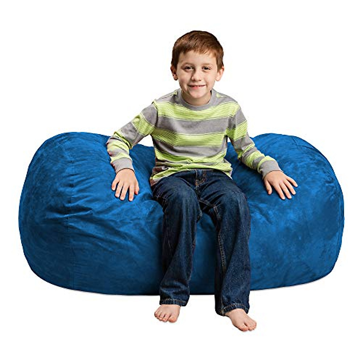Chill Sack Kid's Memory Foam Bean Bag Lounger, Royal Blue
