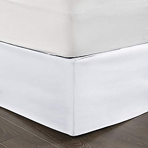 Madison Park Simple Fit Bedskirt, 6" W x 236" L + 26" D, White