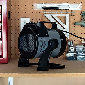 NewAir NGH160GA00, 120V Electric Portable Garage Heater, Heats Up to 160 Square Feet, Garge, Black and Gray