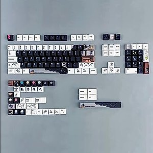 ZXMICYFA PBT Keycaps, 143 Keys Dye-Sublimation PBT Keycap Set Cherry Profile Keycap with 7U Spacebar for ASIN Layout Cherry Gateron MX Switches Mechanical Keyboard