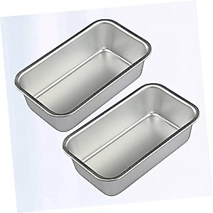 UPKOCH 2pcs Banana Suit Non Stick Baking Sheet Mini Loaf Pans with Lids Loaf Baking Tray Baking Pan French Bread Household Baking Plate Kitchen Supplies Cake Baking Tray Non Stick Pan Set