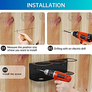 IRENPORU 3 Holes All-Purpose Spray Bottle Holder Wall Mount Heavy Duty Spray Can Holder Rack Organizer Storage for Home Garage Workspace