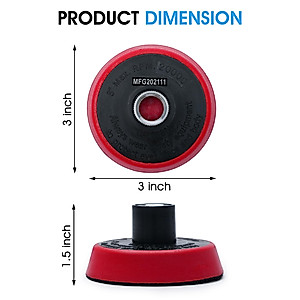 SM Arnold 3" Micro Hook Backing Plate with 5/8" - 11 Thread [69-083]