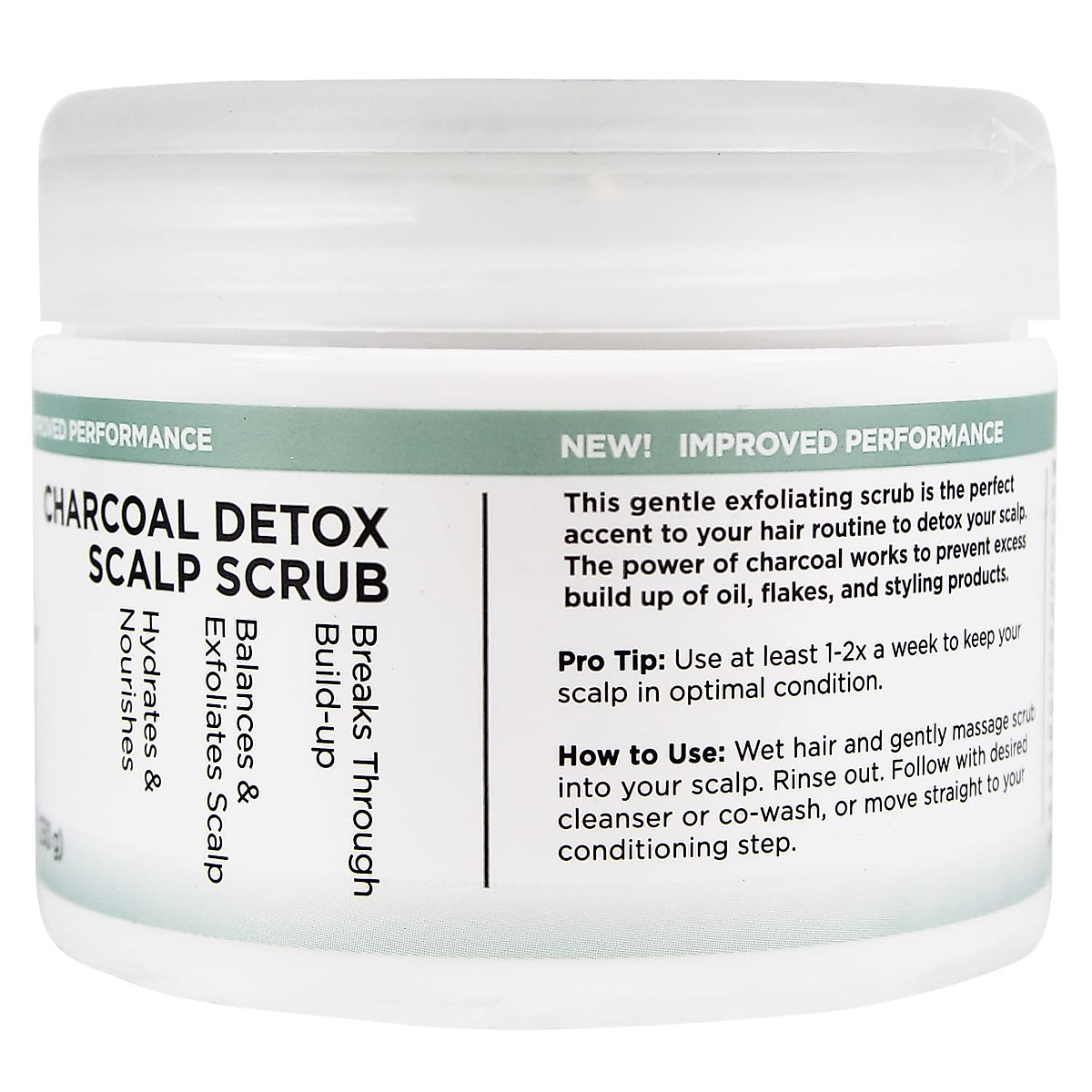 Unwash Charcoal Detox Scalp Scrub - Detoxify, Exfoliate, & Rebalance Hair & Scalp, Removes Build-Up, For Dry, Itchy Scalps Paraben Free, 8.82 oz